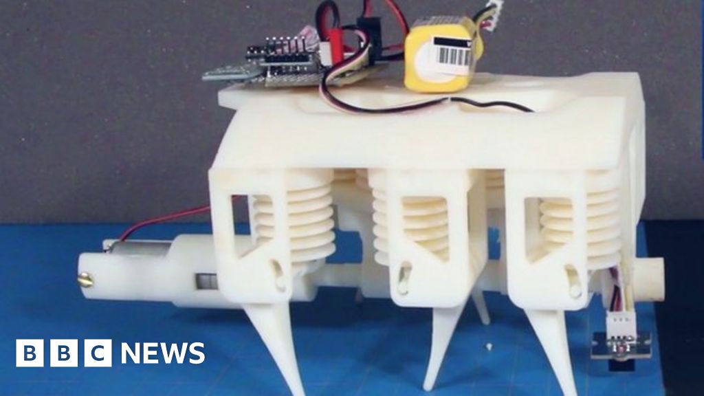 Liquid-pumped robots made by 3D printer - BBC News