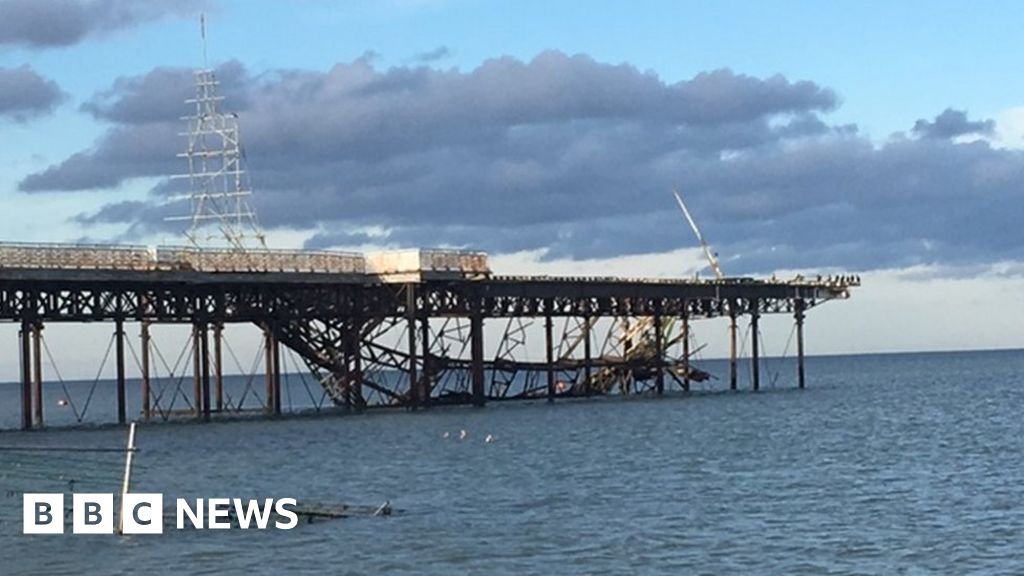 'No sabotage' at collapsed pier says council - BBC News
