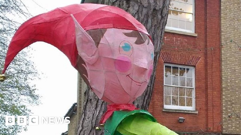 Home needed for giant Christmas 'Elvis' elf lantern - BBC News