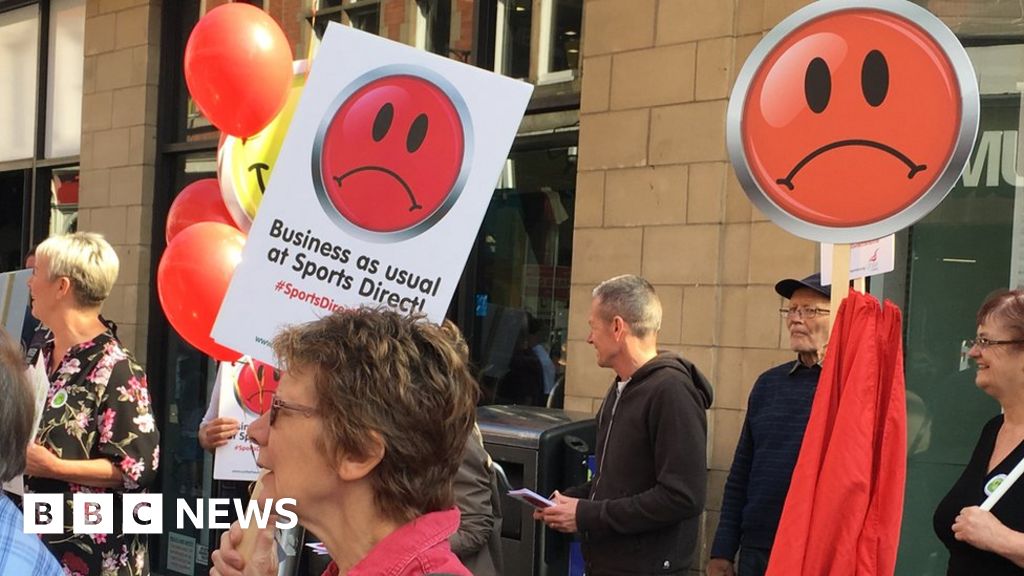 Union in Sports Direct emoji survey protest - BBC News