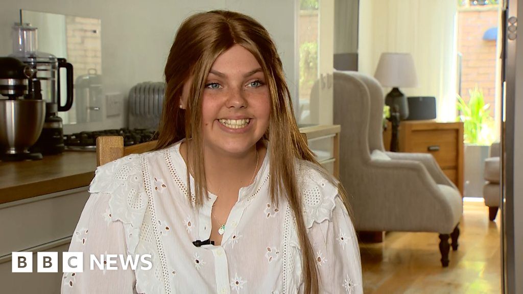 Molly celebrates exam results after cancer treatment - BBC News