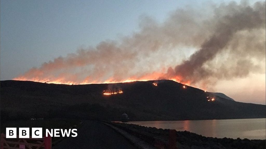 Grass fires: Wales' resources stretched by 'burn season' - BBC News