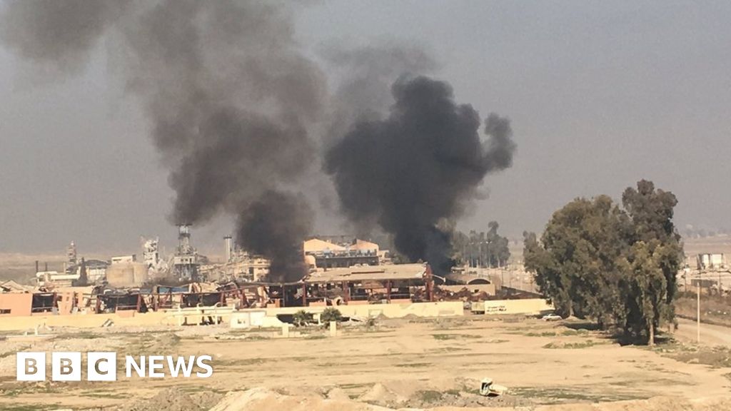 'You can see burning and smoke from the terminal buildings' - BBC News