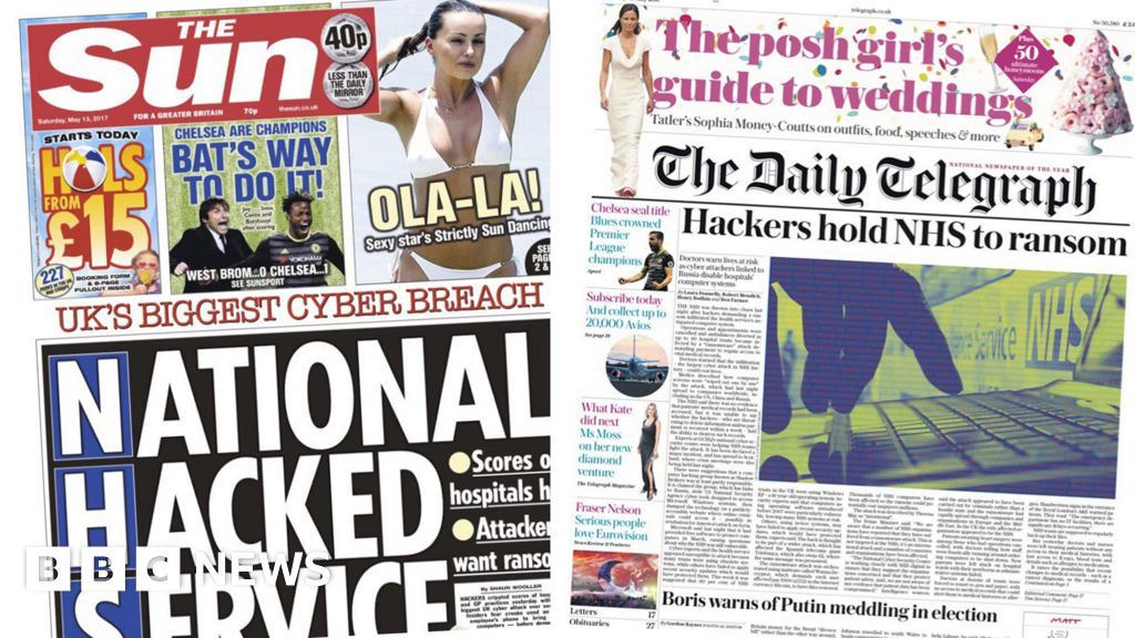 Newspaper headlines: 'National Hacked Service held to ransom' - BBC News