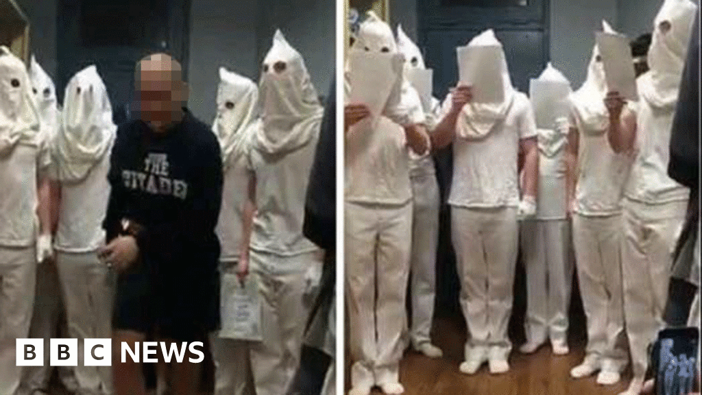 Citadel: US college suspends cadets over 'KKK' hoods - BBC News