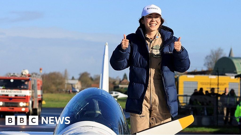 Teenage pilot Zara Rutherford completes solo round-world record bid ...
