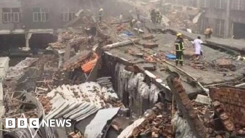 China factory collapse: Six dead and 49 rescued - BBC News