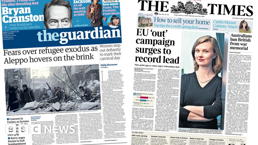 Newspaper review: Syria cash and LeBlanc on Top Gear - BBC News