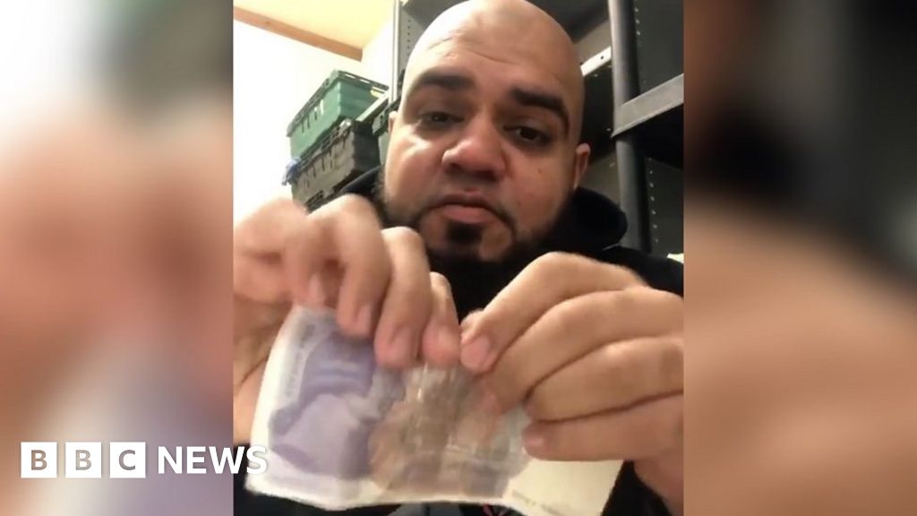 Leicester charity founder rips fake £20 notes after 'prank'