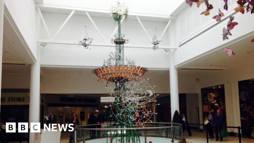 Nottingham's Emett Clock returns to Victoria Centre - BBC News