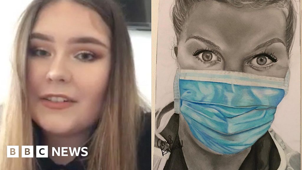 Suffolk artist, 18, 'amazed' at response to NHS drawings
