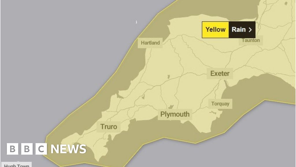 Rain and flooding alerts for Devon and Cornwall