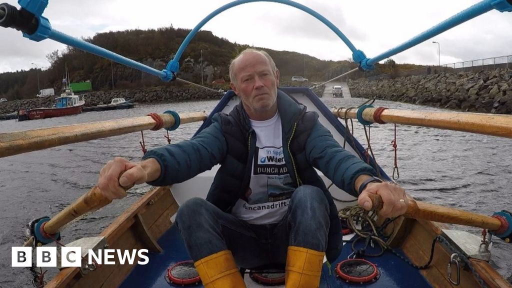 Atlantic rower in hand-built boat rescued off Land's End - BBC News