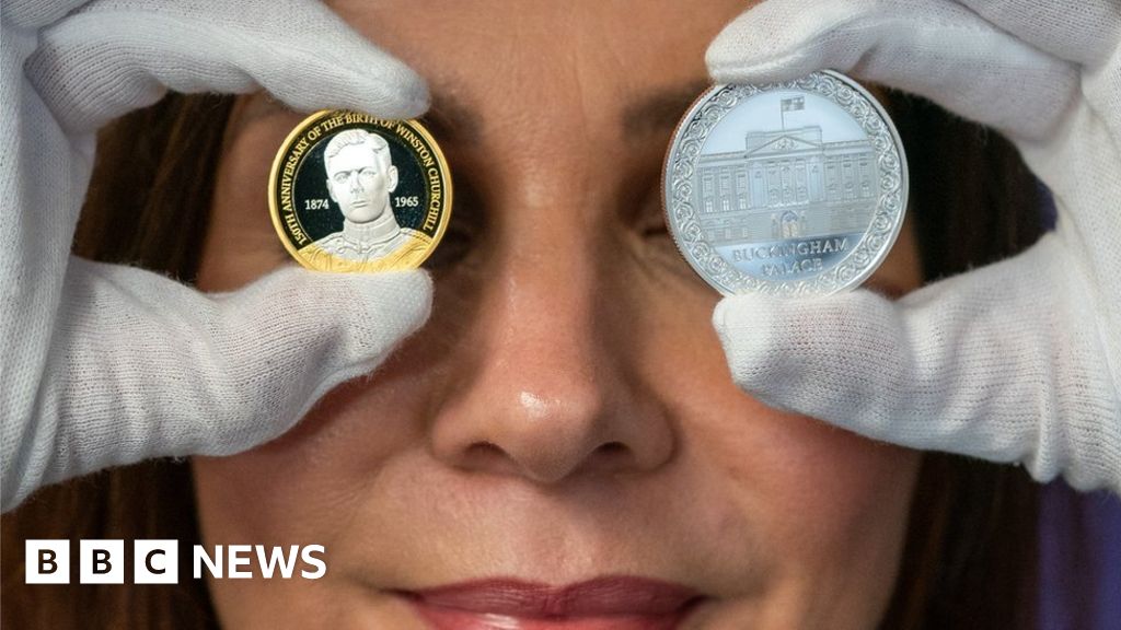 Coins with Churchill and the RNLI revealed by Royal Mint - BBC News