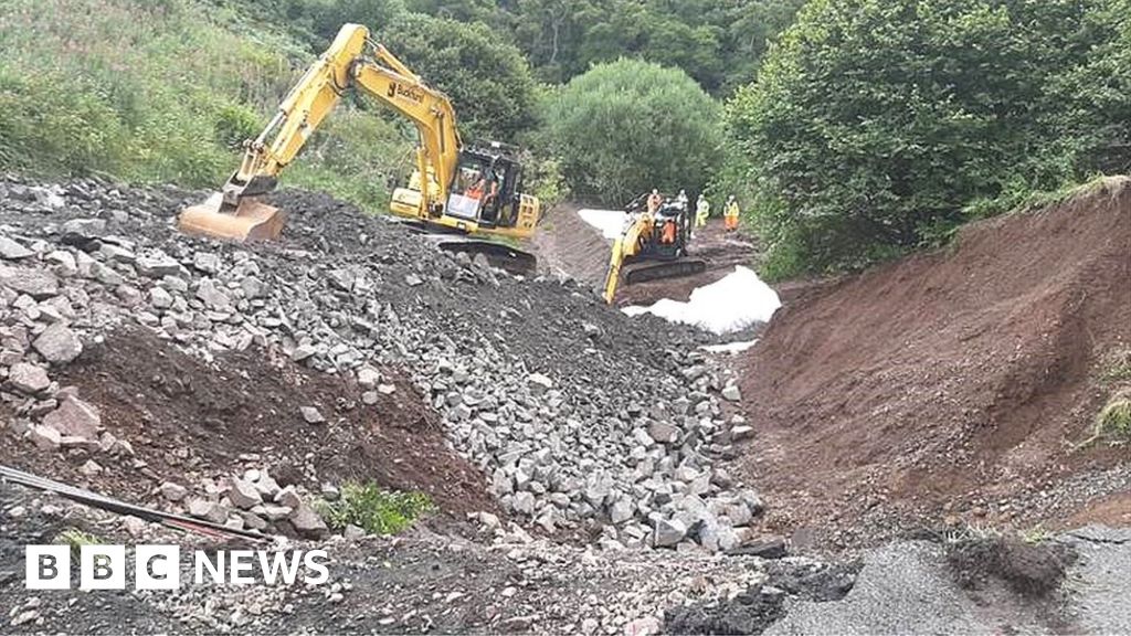 Plan to reopen A68 landslip road in 'early September' - BBC News