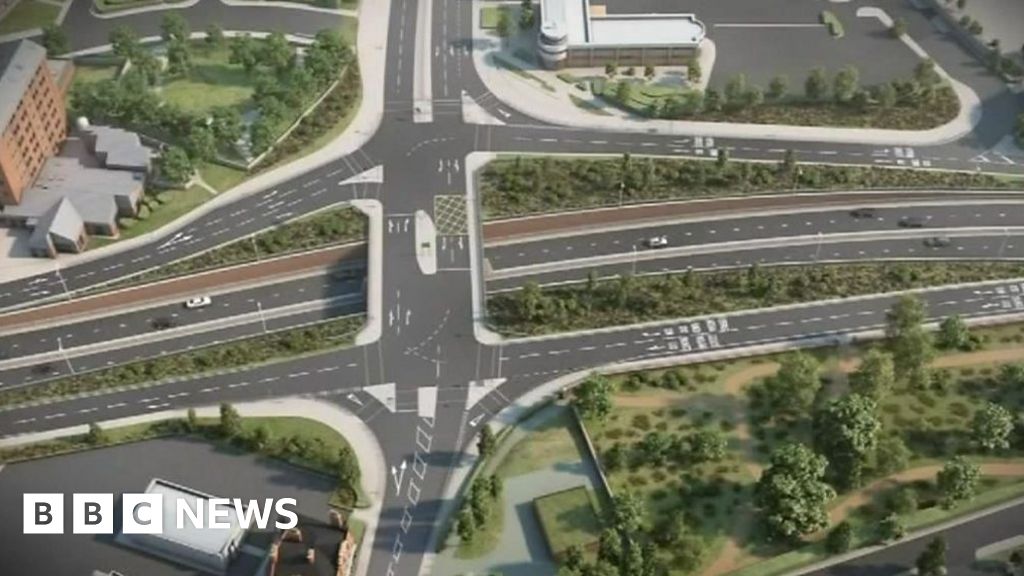 Flythrough of £250m Hull A63 Castle Street redevelopment scheme - BBC News