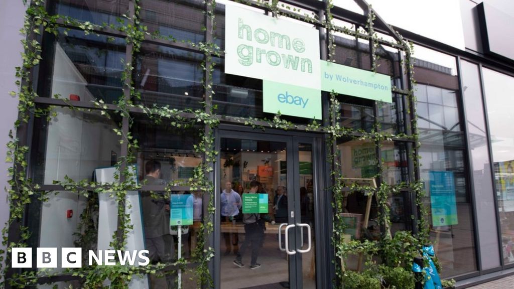 eBay small businesses pop-up shop opens in Wolverhampton - BBC News
