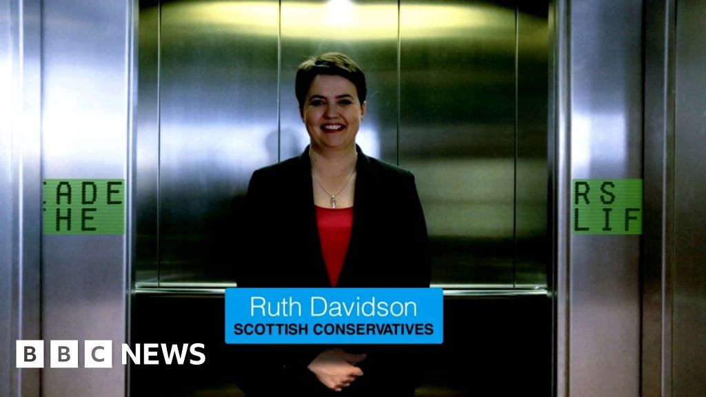 Leaders in a lift: Scottish Conservative leader Ruth Davidson quizzed ...