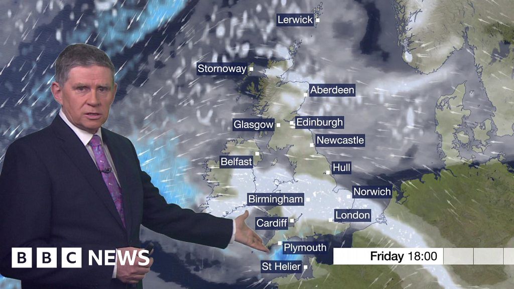 Latest forecast for snow on Friday and the weekend - BBC News