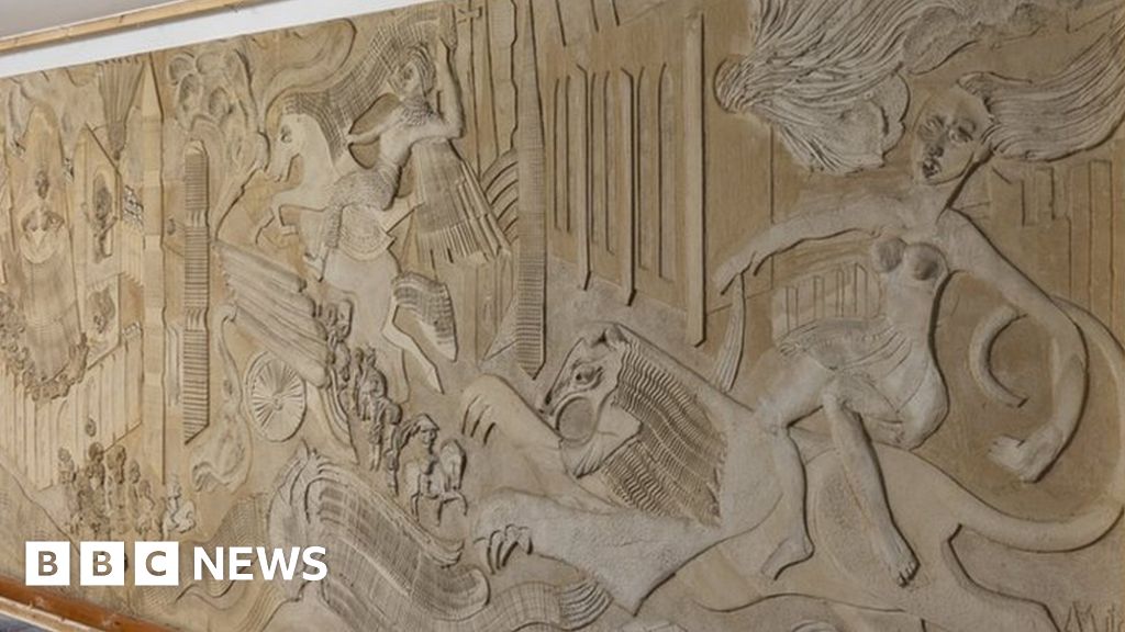 William Mitchell's History of Coventry mural revealed - BBC News