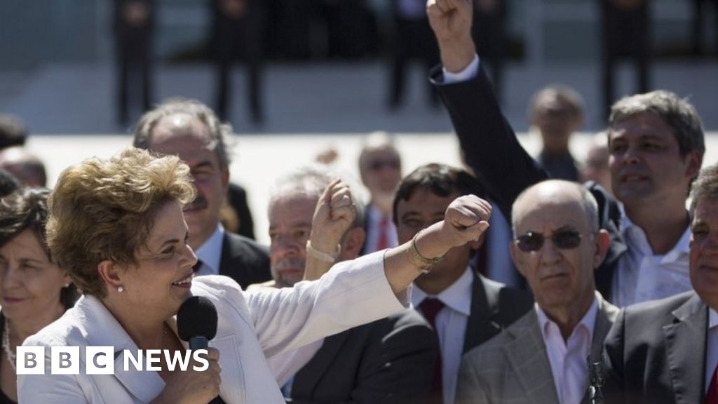 Brazil impeachment: Dilma Rousseff condemns 'coup' and 'farce' - BBC News