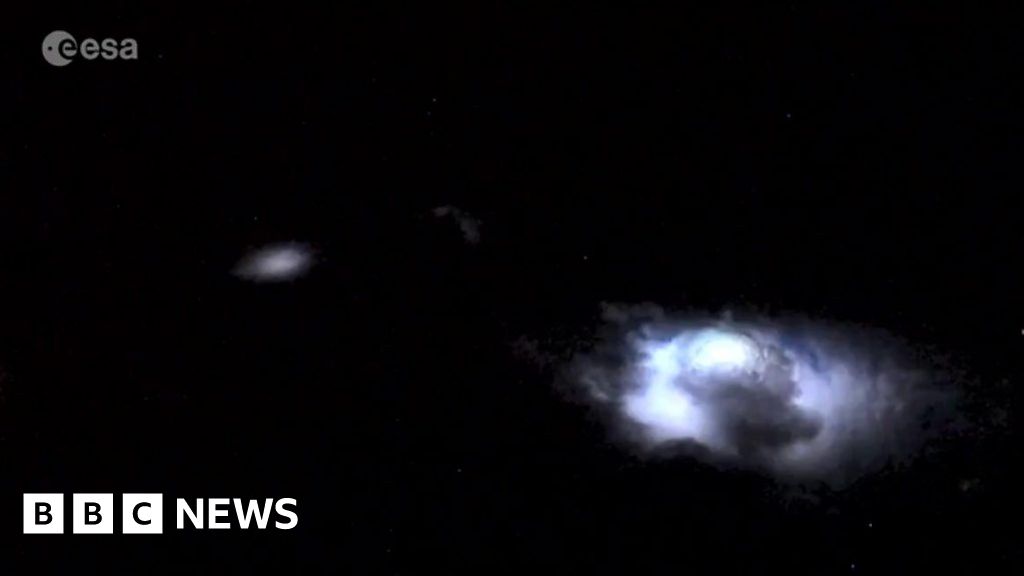 Mysterious blue jets filmed from ISS - BBC News