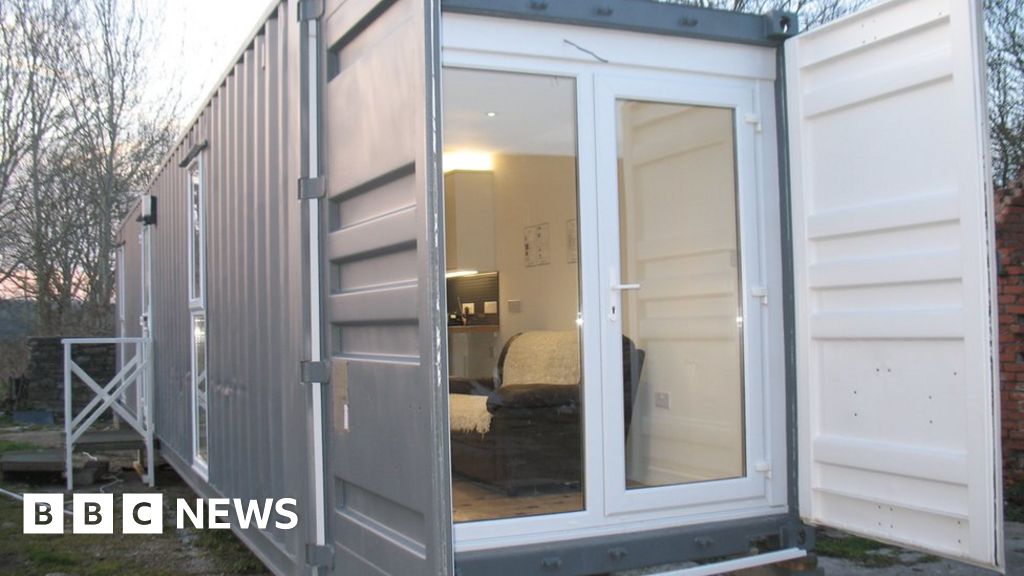 Shipping containers to house the homeless in Wrexham - BBC News