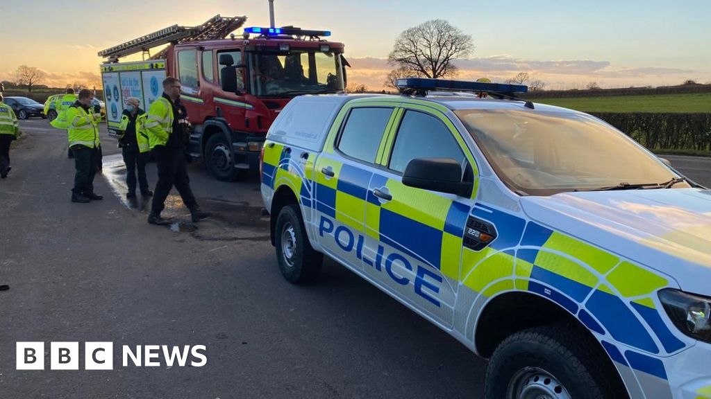 Driver dies and passenger injured as van hits tree - BBC News