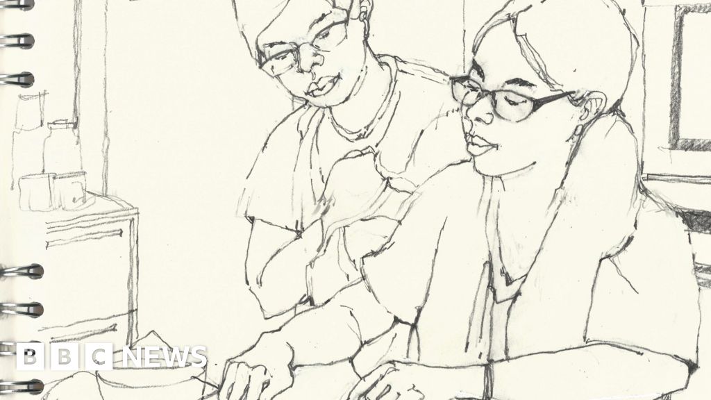 Coronavirus: Architect keeps lockdown sketchbook 'diary'