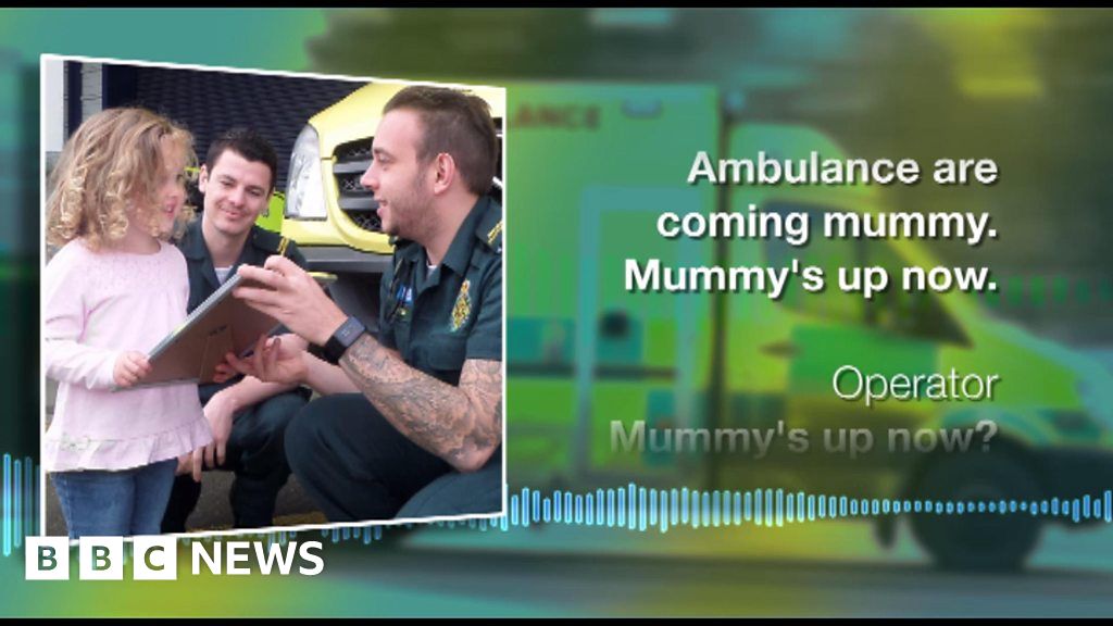 Three-year-old calls 999 after her mum's sudden collapse - BBC News