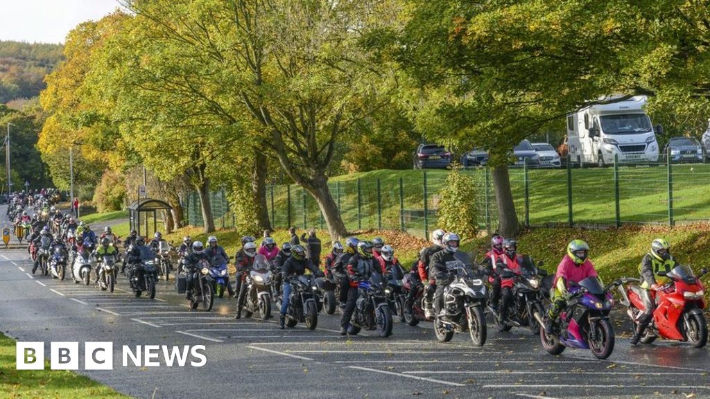 Chrissy Rouse: Motorcyclists escort superbiker's funeral procession