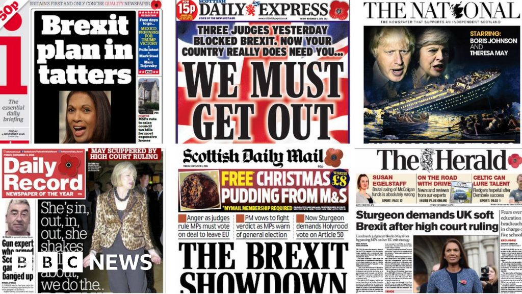 Scotland's papers: Brexit 'bombshell' and council tax 'hike' - BBC News