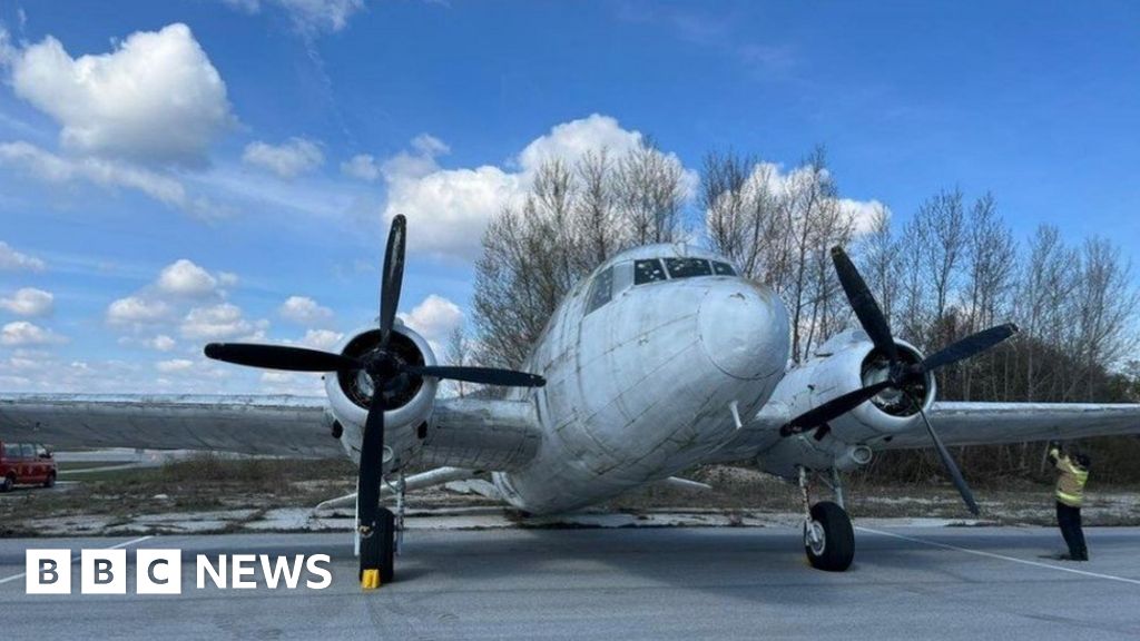 Vickers Viking: Rare 1940s aircraft arrives in UK for restoration - BBC ...