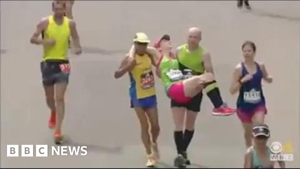 Boston Marathon: Omagh runner's heroism goes viral - BBC News