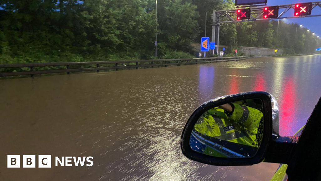 Solihull flooding: M42 and homes deluged in thunderstorm