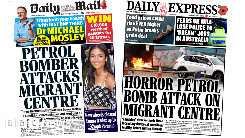Newspaper headlines: 'Migrant centre horror' and 'PM mulls COP U-turn ...