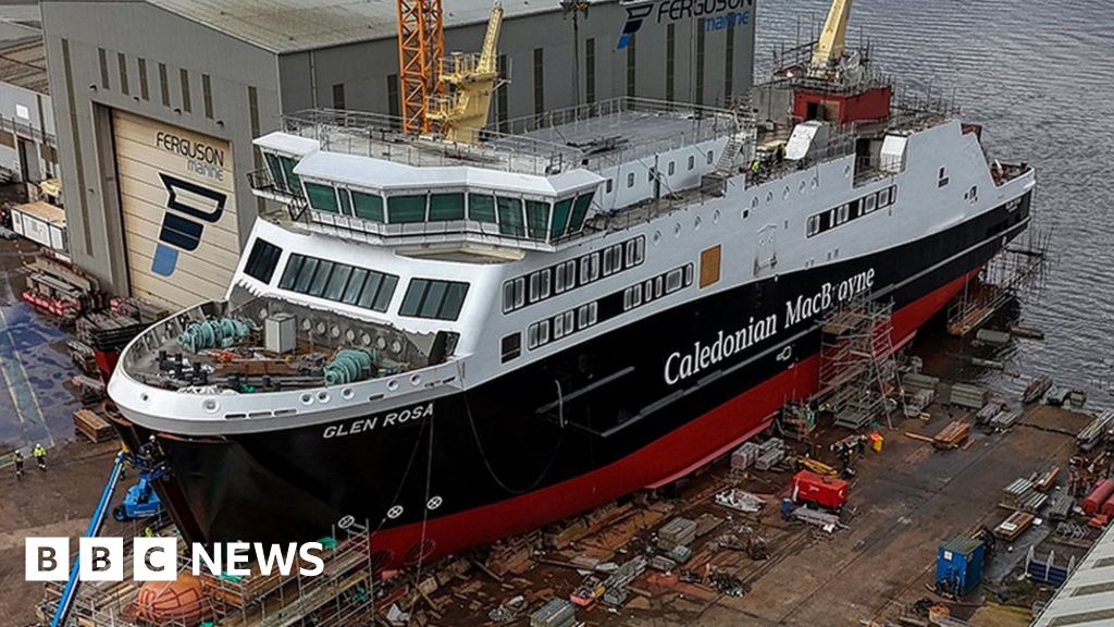 Watch live: The launch of CalMac ferry Glen Rosa from Ferguson's ...