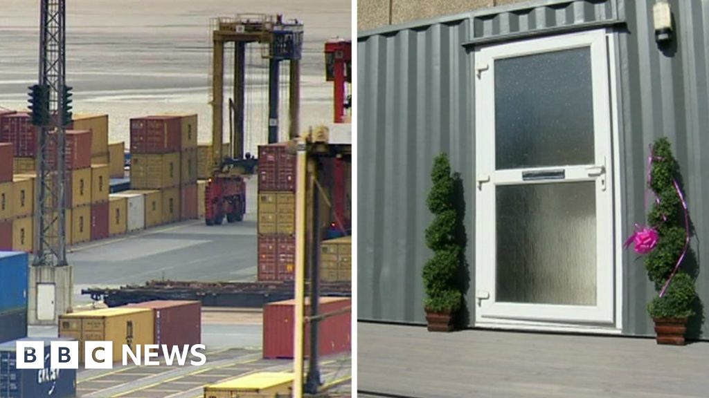 Newport shipping container flats to help homeless people - BBC News