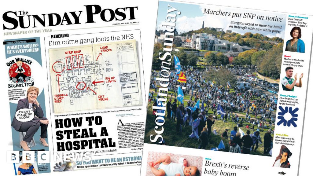 Scotland's papers: March on the capital - BBC News