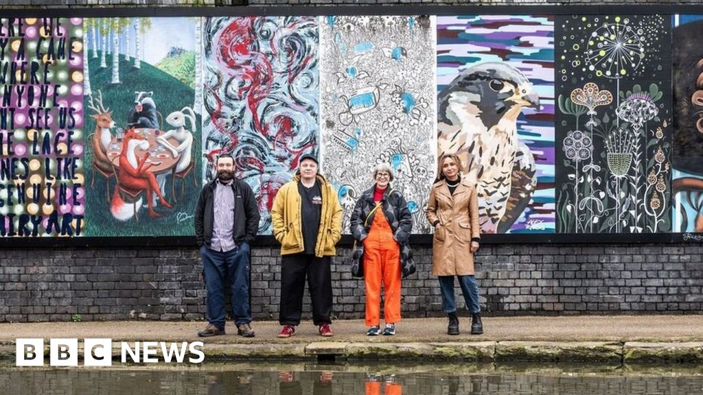 Nottingham artists present their artwork in outdoor gallery by canal ...