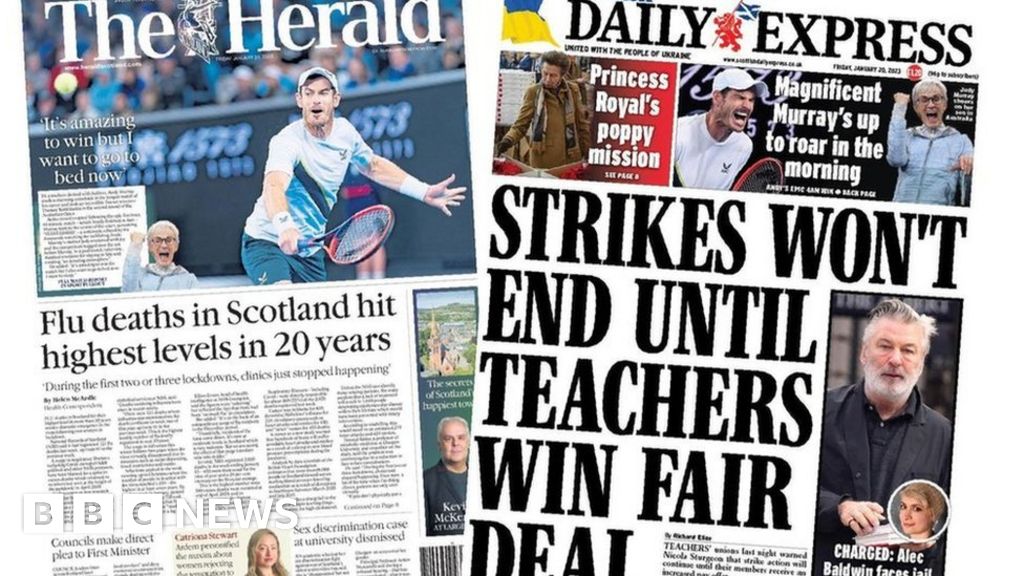 Scotland's papers: Record flu rates and teachers persevere for deal