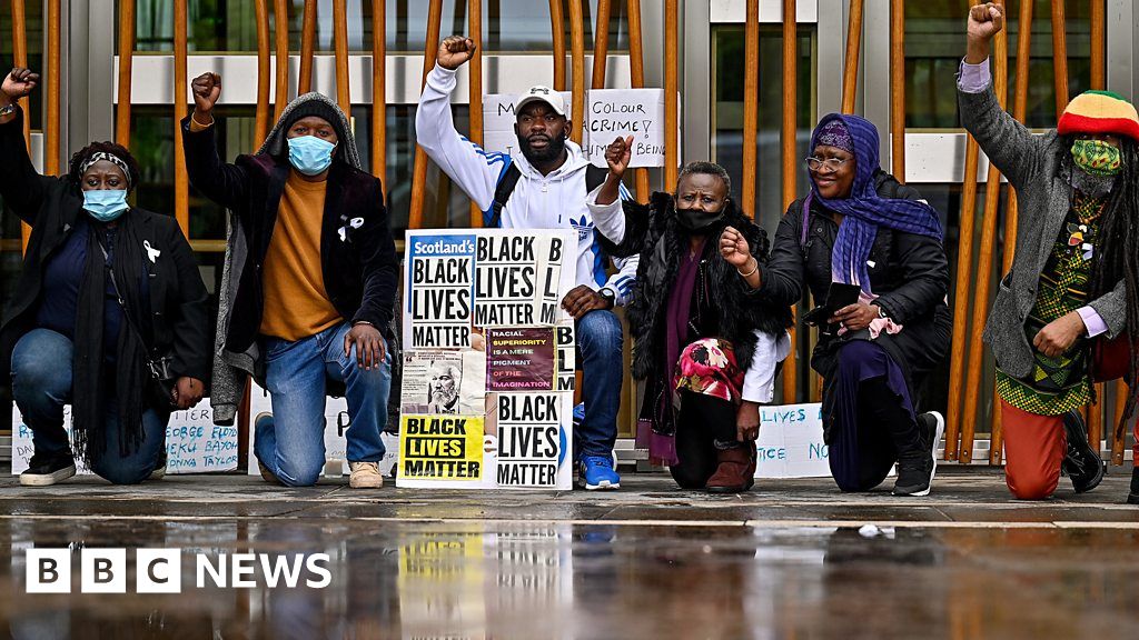 George Floyd anniversary: Vigil held at Scottish Parliament