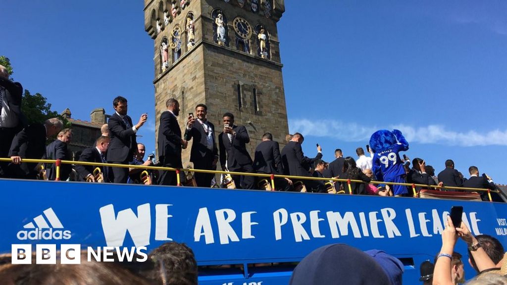 Cardiff City promotion parade: Thousands celebrate success - BBC News