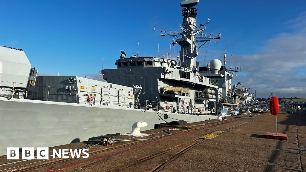 On board warship HMS Richmond in Falmouth for Armed Forces Day
