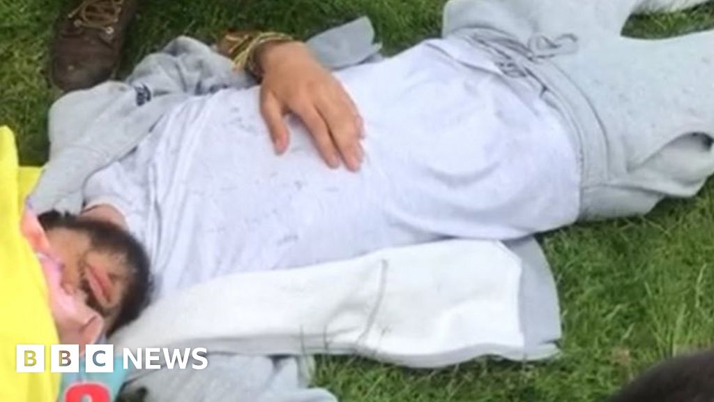 Reading protest: Kurdish boy 'hurt in police clash'