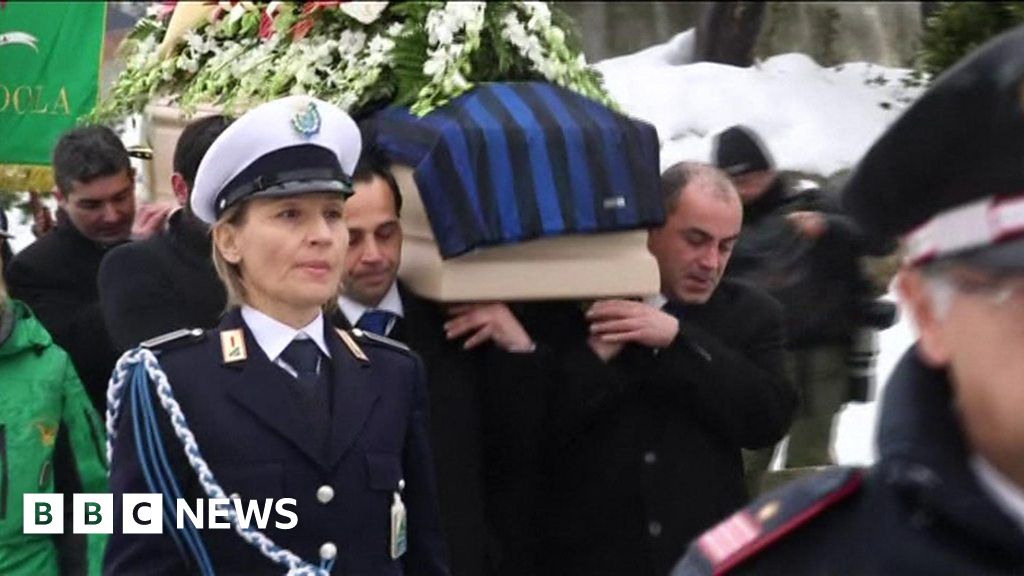 Funeral held for Italian avalanche victim - BBC News
