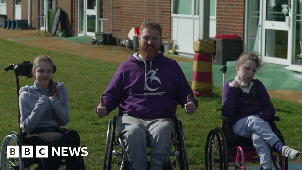 The man teaching children how to use wheelchairs - BBC News