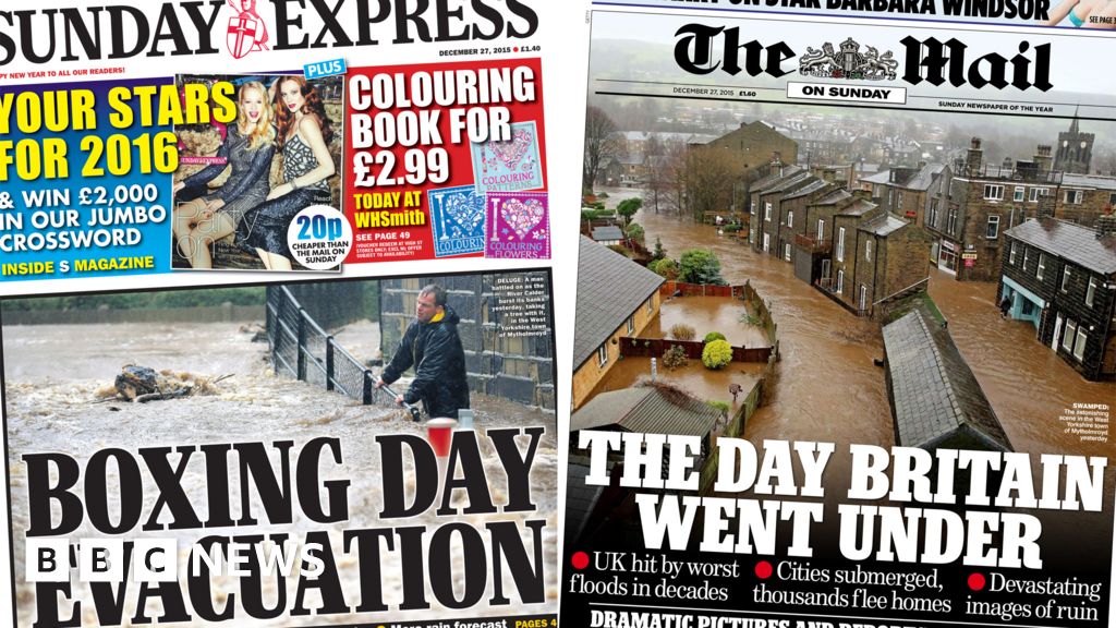 Newspaper headlines: Floods, knighthoods, 'Arise, Dame Babs' and Boxing ...