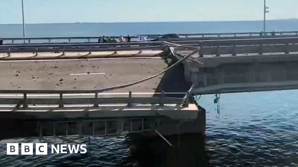 Ukraine war: Russia says Crimean bridge partially open to cars again ...