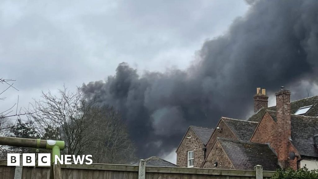Man injured and explosions heard at fire scene in Shropshire